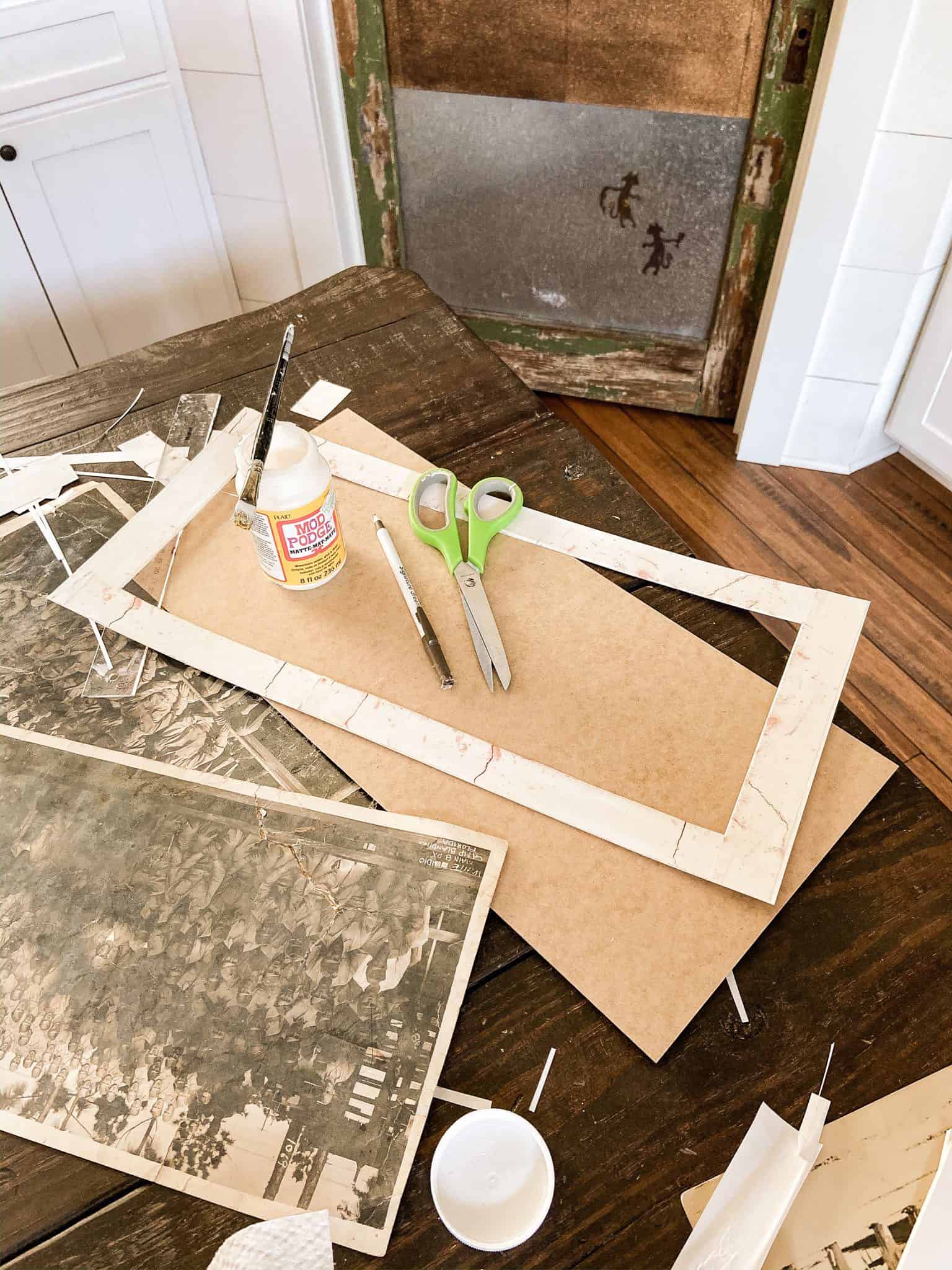 DIY Custom Photo Mat With Unique Vintage Touch