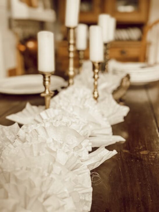 DIY Floral Garland using Coffee Filters