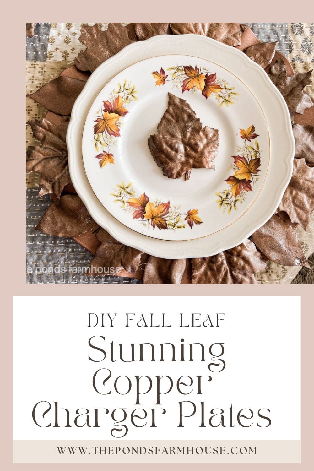 Stunning DIY Fall Leaf Charger Plates For Elegant Fall Tablescape