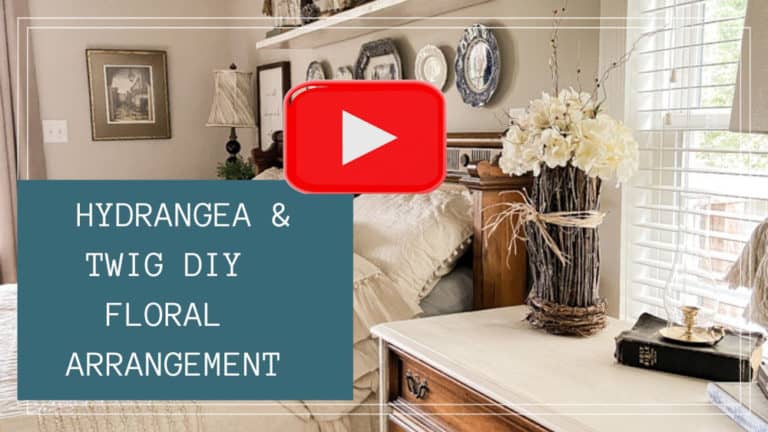 DIY Hydrangea Arrangement and Twig Flower Project