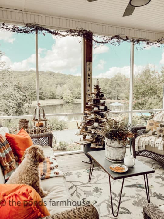How To Decorate a Screened-In Porch for Fall Entertaining