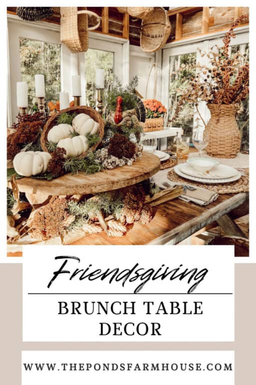 Vintage Farmhouse Table Decor for A Rustic Friendsgiving Brunch