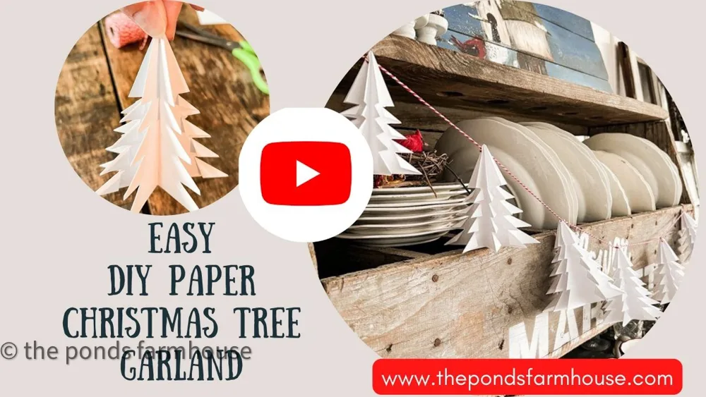 How to make DIY Paper Christmas Trees from ordinary copy paper.