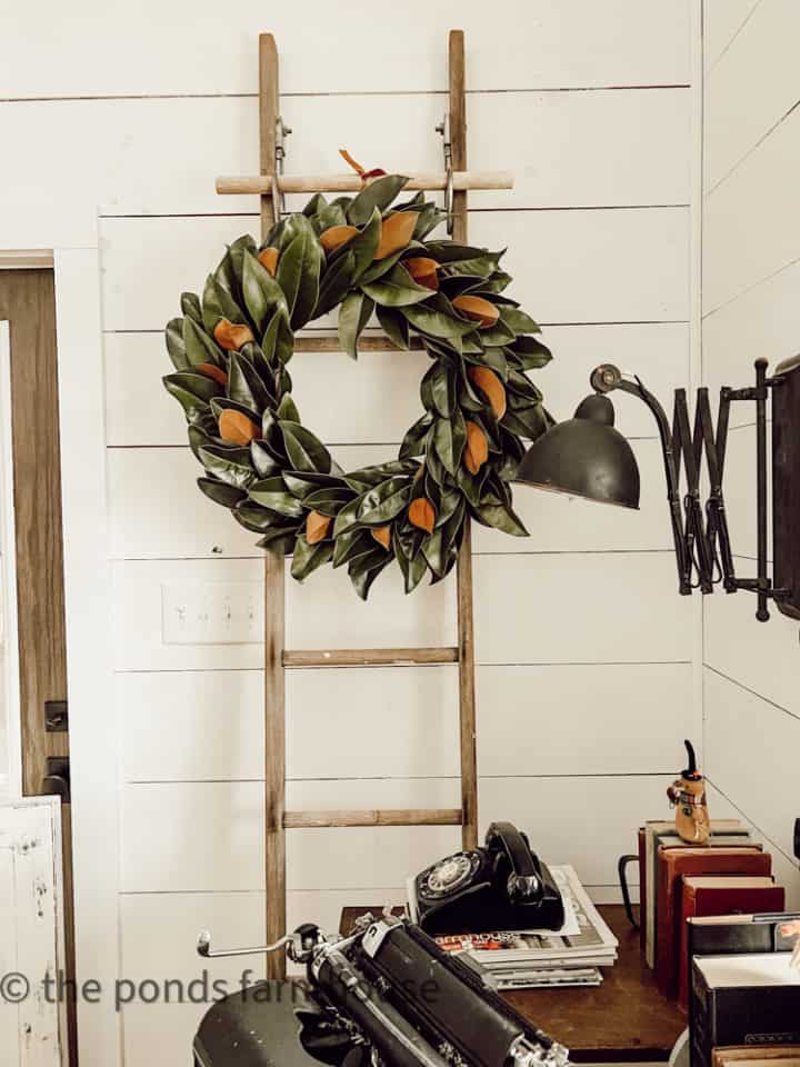 The Secret To Making An Easy Magnolia Wreath with Fresh Leaves