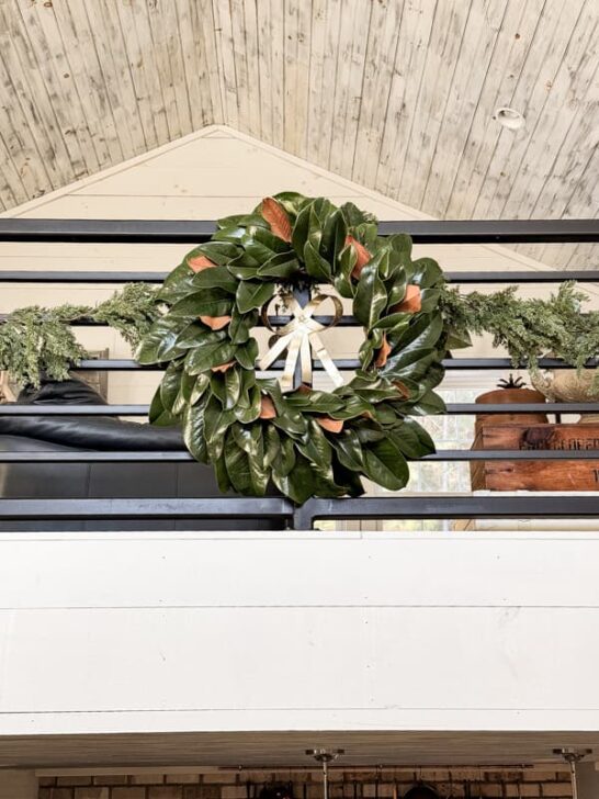 The Secret To Making An Easy Magnolia Wreath with Fresh Leaves