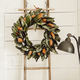 The Secret To Making An Easy Magnolia Wreath with Fresh Leaves