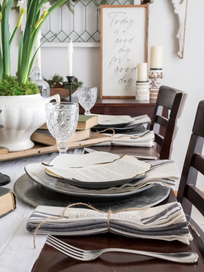 Creative Book Club Brunch Table Setting Idea