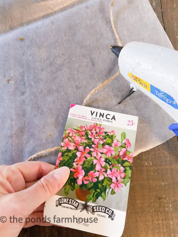 Easy Moss Heart and Vintage Seed Packet Garland Tutorial