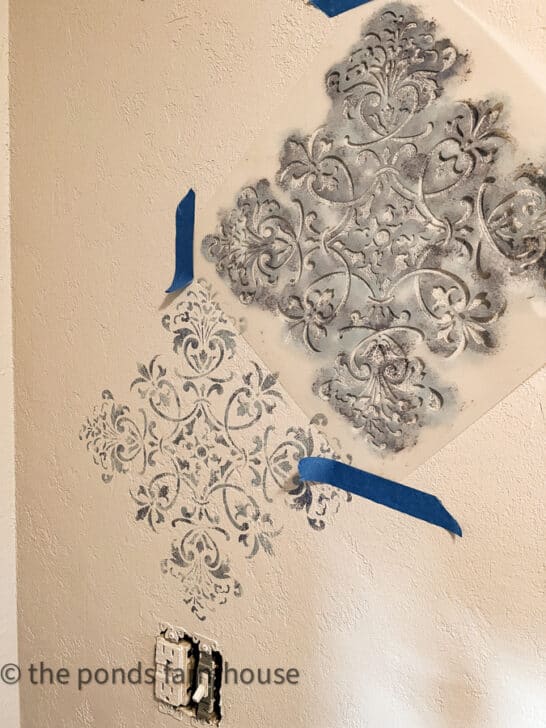 How to Use A Wall Stencil to Create Budget Faux Wallpaper