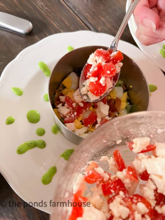 Cobb Salad with Chicken Stacked Salad and Layered Salad Recipe