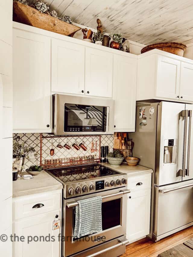 How to Give Kitchen Countertops a New Look with Thrifted Decor