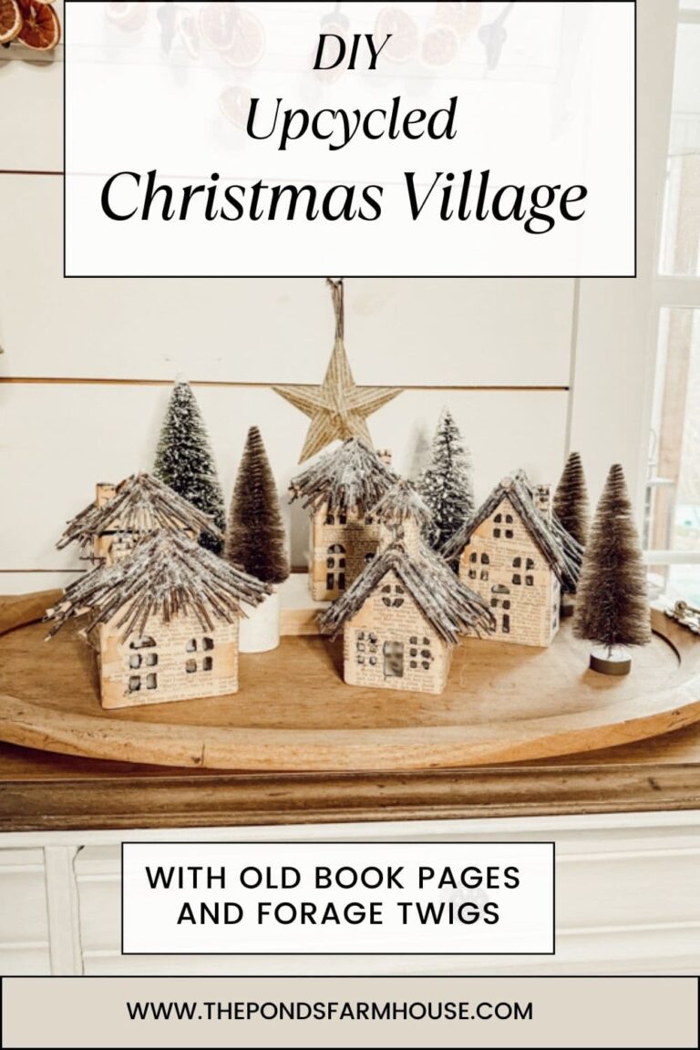 How To Upcycle Old Book Pages Into A Magical Christmas Village
