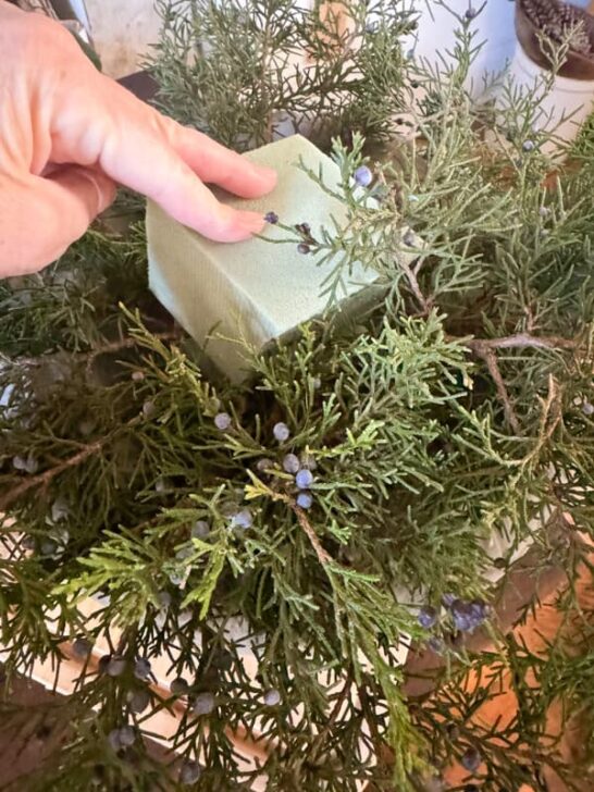 Create A Rustic-Chic Greenery and Pheasant Feather Centerpiece