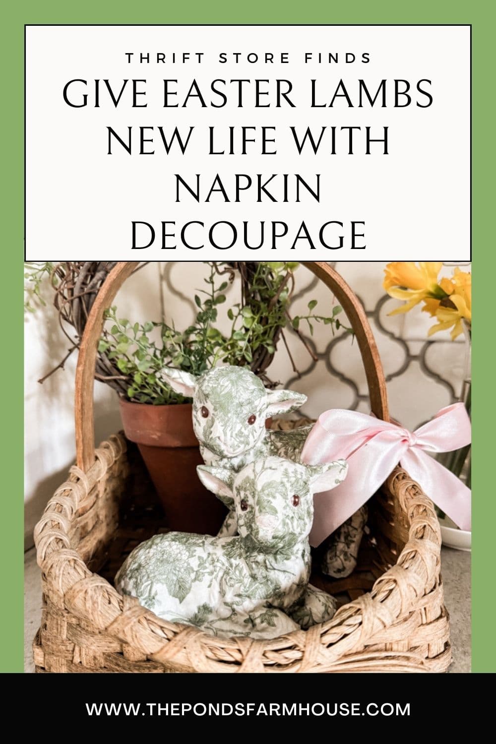DIY Easter Lamb Makeover: Give Your Thrift Store Finds New Life