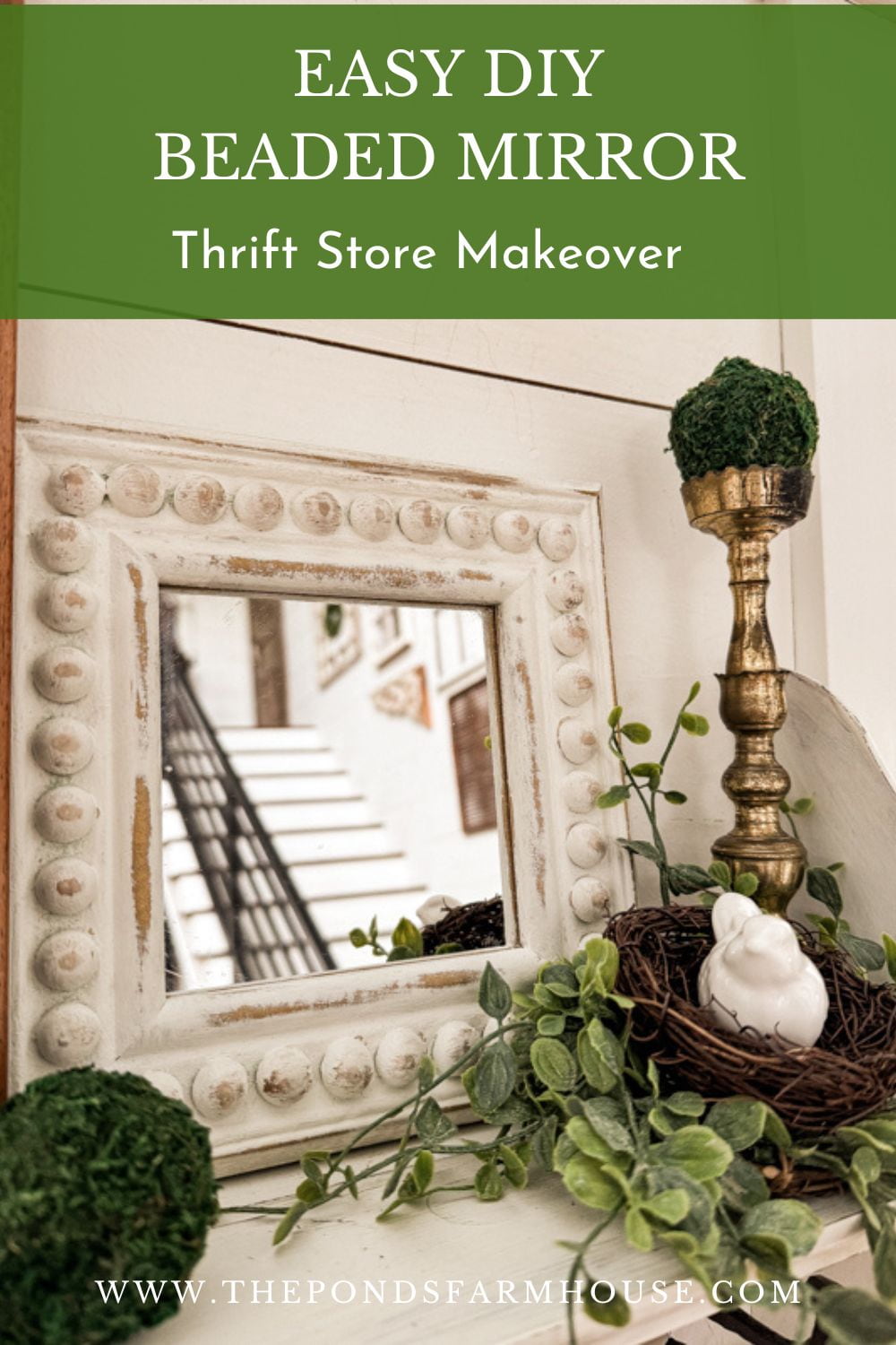 How to Make a DIY Beaded Mirror (High-End Look With Thrifted Finds)