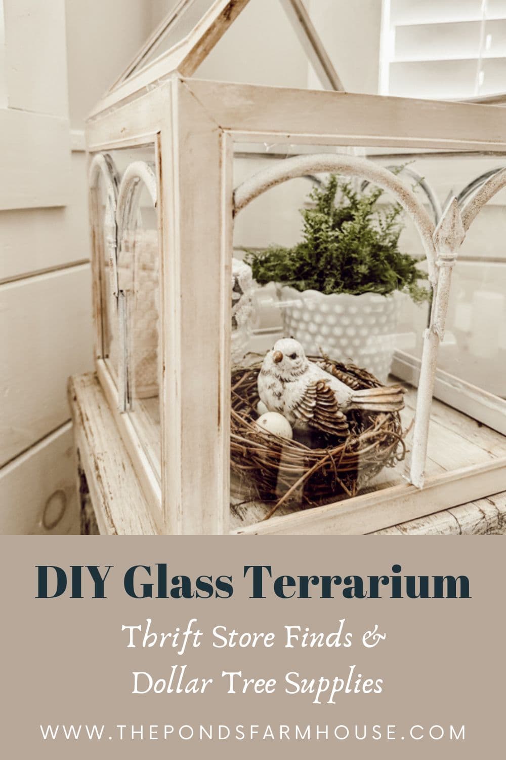 DIY Dollar Tree Glass Terrarium: Upcycled Bar Stool Project