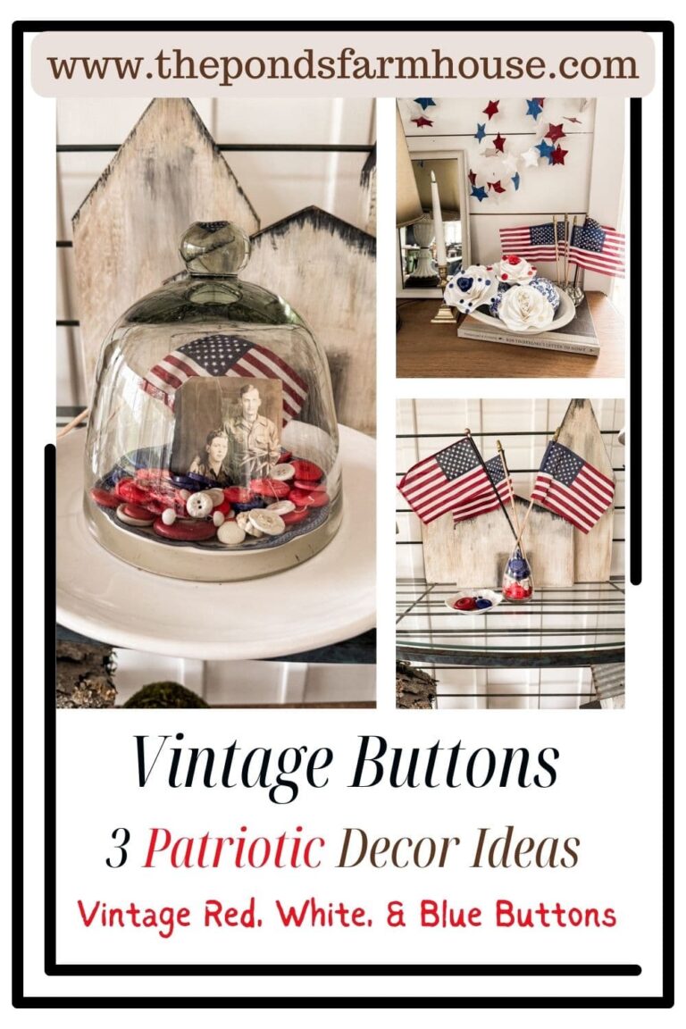 3 Easy Ways to Decorate with Vintage Red, White & Blue Buttons