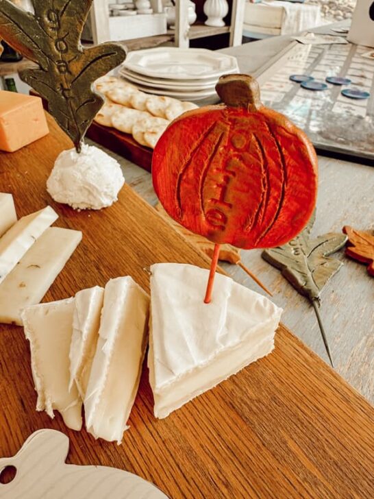 DIY Anthropologie-Style Cheese Markers: Air Dry Clay Fall Decor