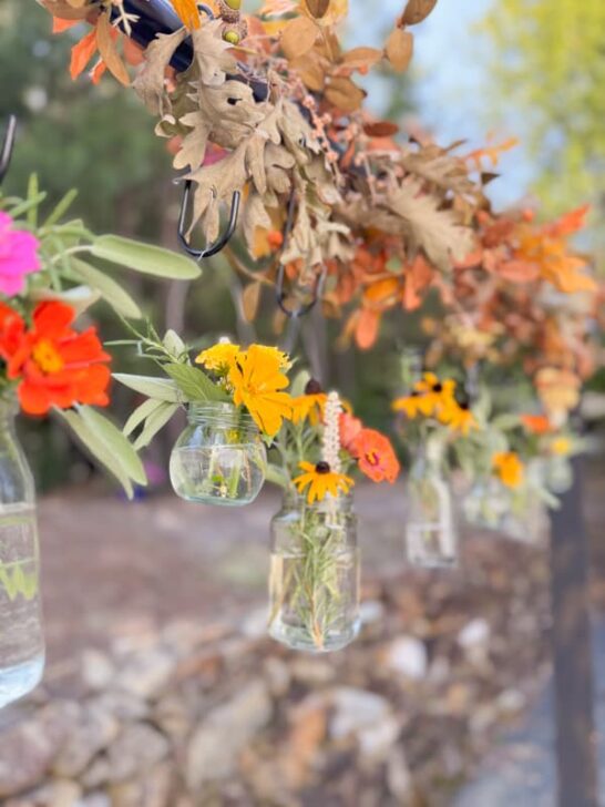 Easy DIY Hanging Flower Pots with Recycled Jars