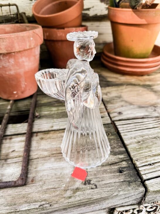 Easy DIY Birch Bark Christmas Angel: Thrift Store Transformation