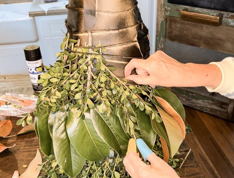 Amazing DIY Christmas Greenery Tree Idea: Budget Porch Decor