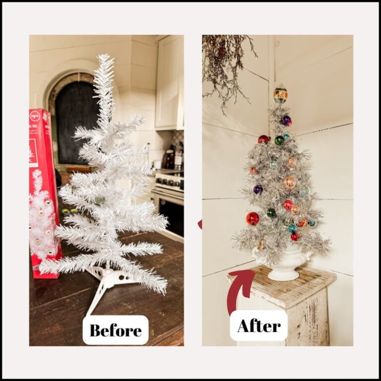 How To Make a Faux Vintage Aluminum Christmas Tree (Dollar Tree Hack)