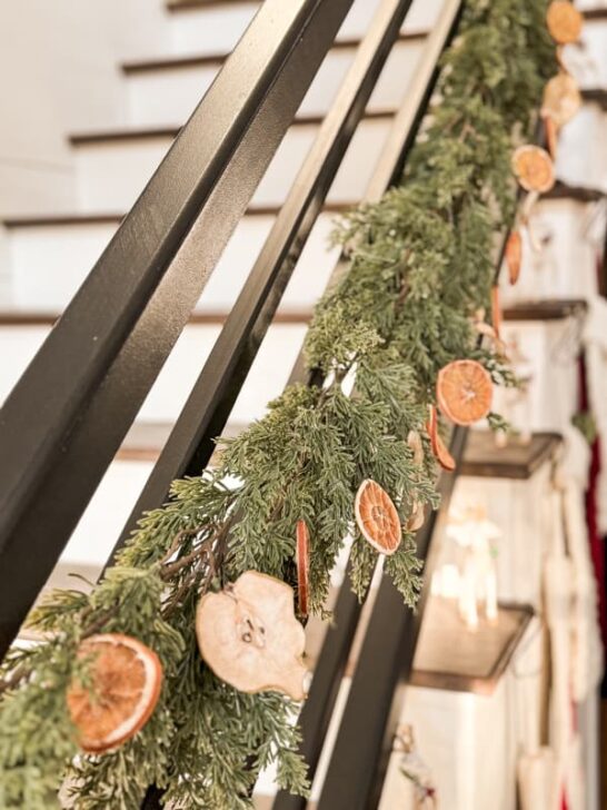 How To Make A Simple Dried Fruit Garland With Pears & Oranges