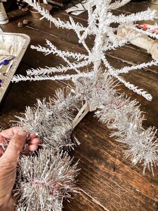 How To Make a Faux Vintage Aluminum Christmas Tree (Dollar Tree Hack)