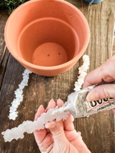 Easy DIY Decorative Flower Pots with Hot Glue