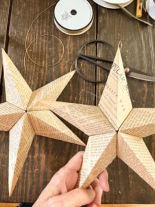 DIY Vintage Book Page Christmas Stars: Easy Paper Craft