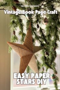 DIY Vintage Book Page Christmas Stars: Easy Paper Craft